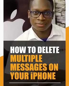How to delete multiple messages on your iphone - YouTube