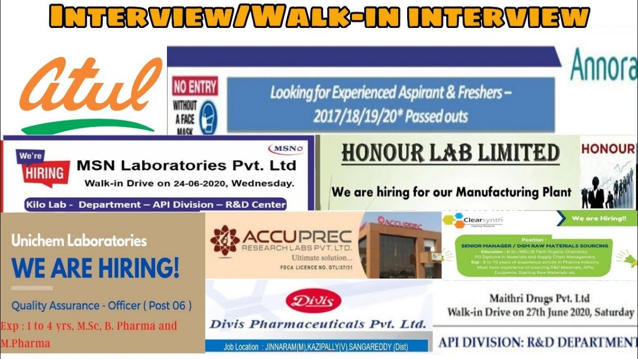 Atul Ltd, Honour Labs, MSN Labs, Annora, Unichem, Divis Pharma ...