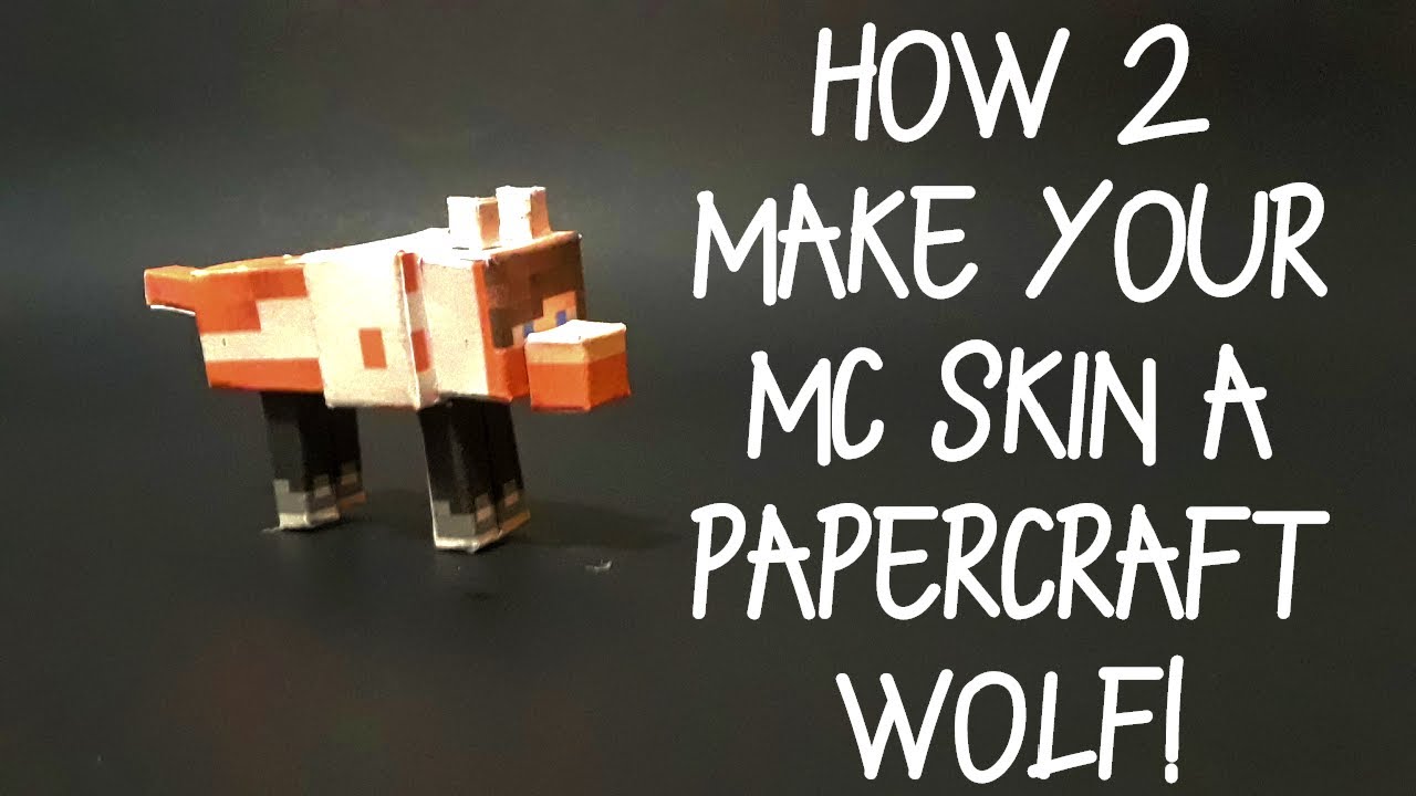Papercraft Minecraft Mini Wolf
