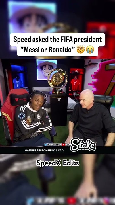 Speed asked the FIFA President, "Messi or Ronaldo "💀 - YouTube