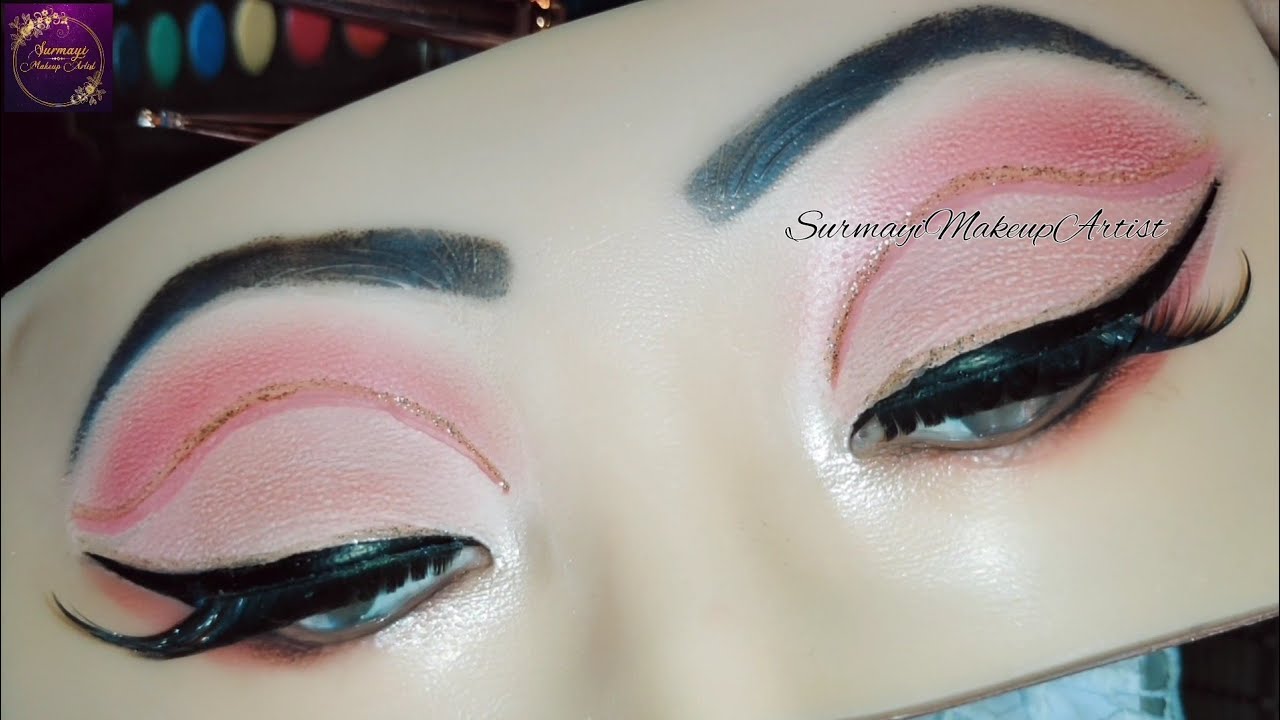 "Soft Glam Peach Eye Makeup Using Blush | Peach Eye Makeup Look ...