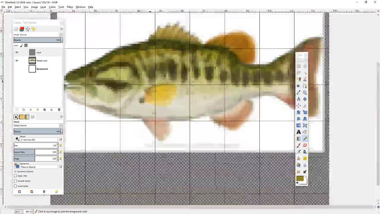 Pixel Art Fish! in Gimp - YouTube