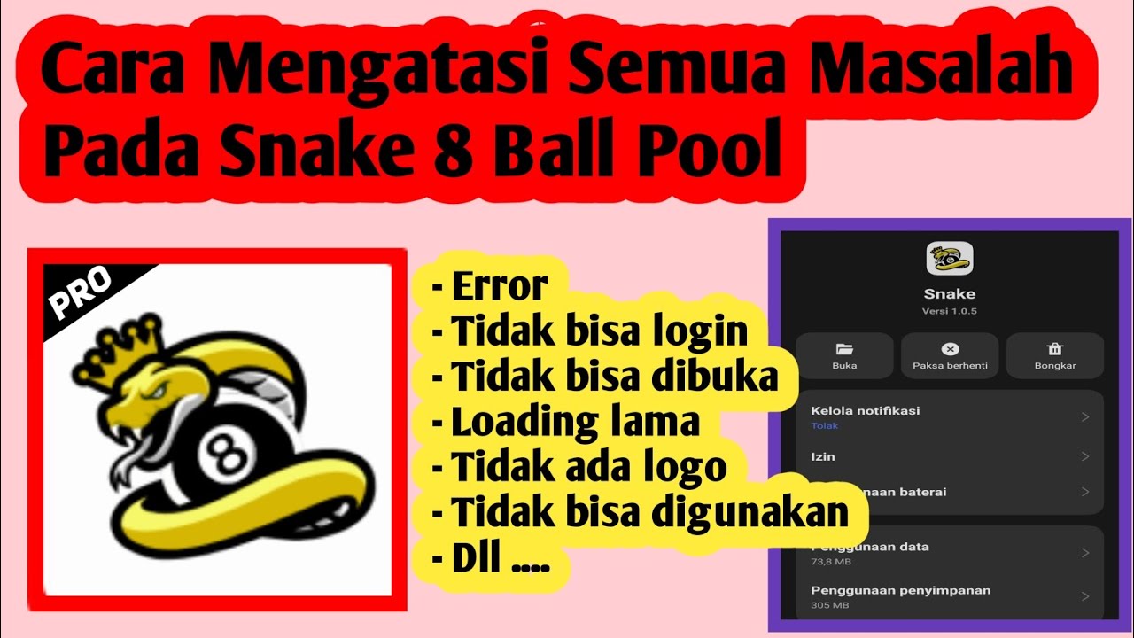 Cara Mengatasi Masalah Pada Snake 8 Ball Pool | Cara Atasi Snake 8 Ball ...