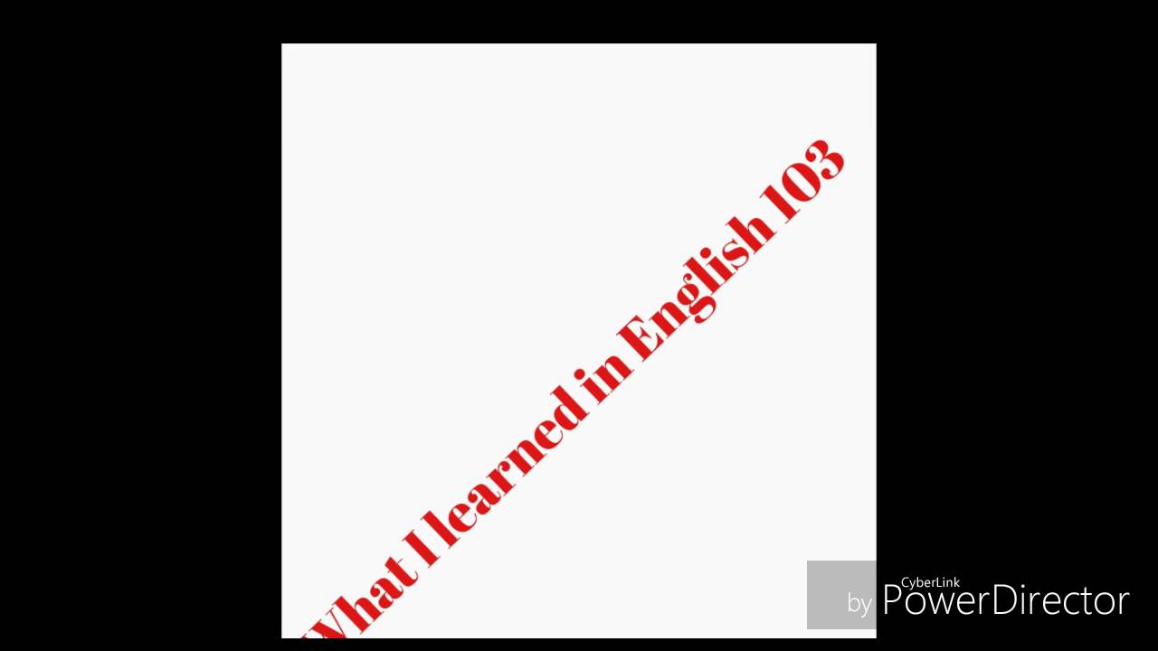 English 103 - YouTube