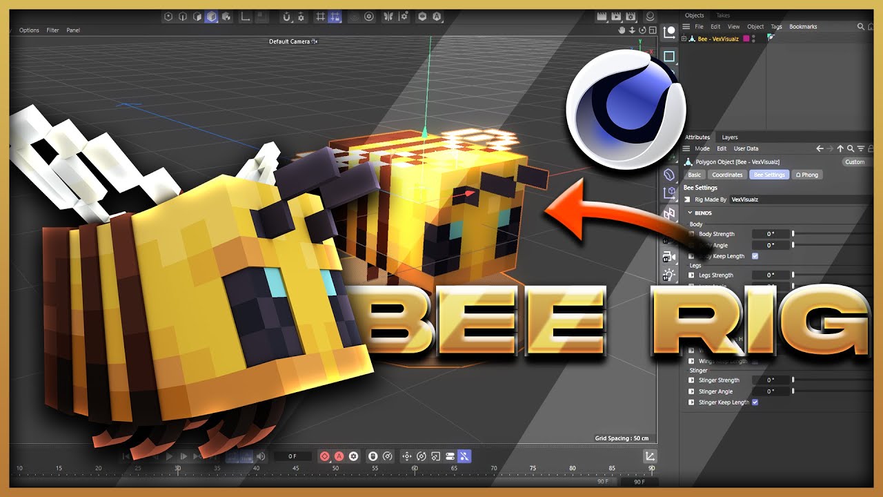 Bee Rig (Minecraft) - Cinema 4D - YouTube