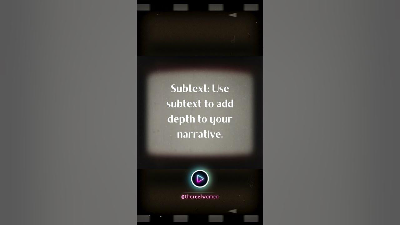 Use Subtext #filmmaking #short #shorts - YouTube