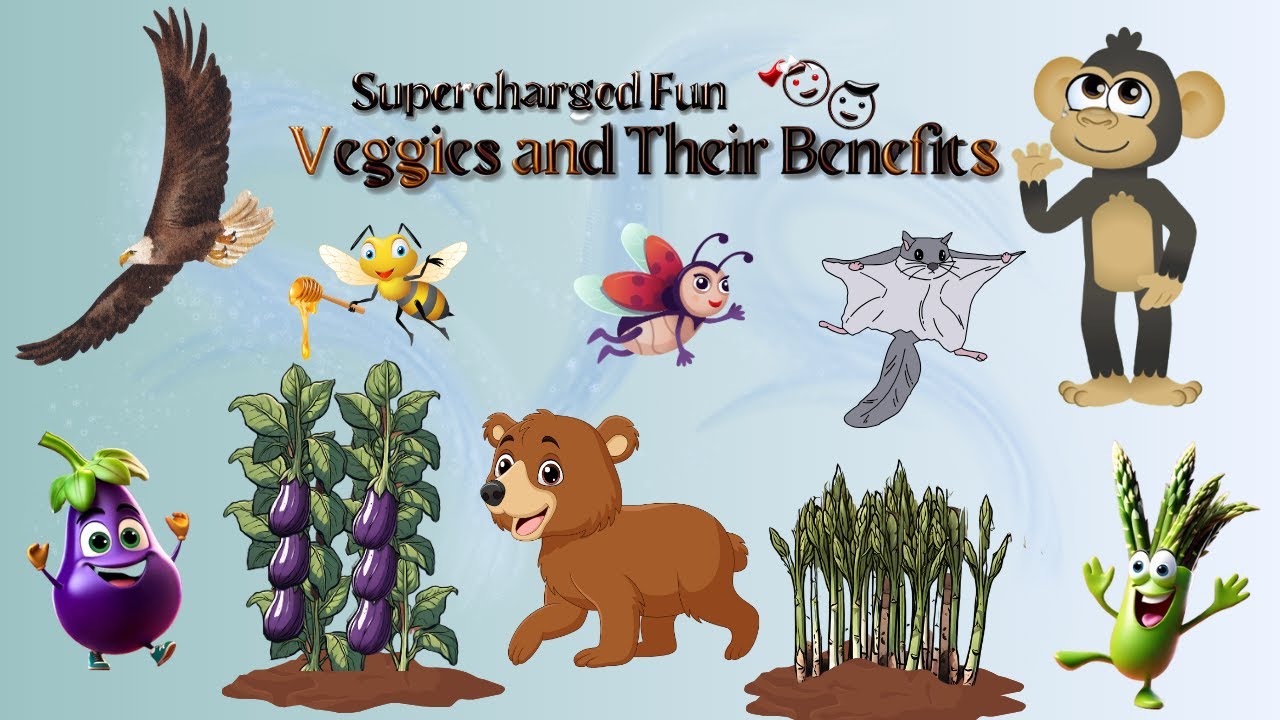 Let's Learn Vegetables Part 06 | Supercharged Fun with Veggies and ...
