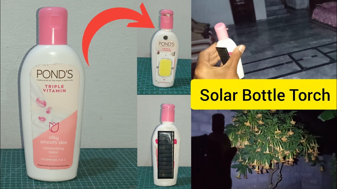 How to Make Solar Bottle Light | Easy DIY Rechargeable Torch | Solar ...