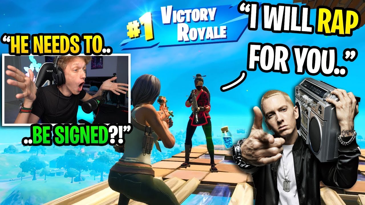 I met a RAPPER in squads fill and he FREESTYLED for me in Fortnite ...