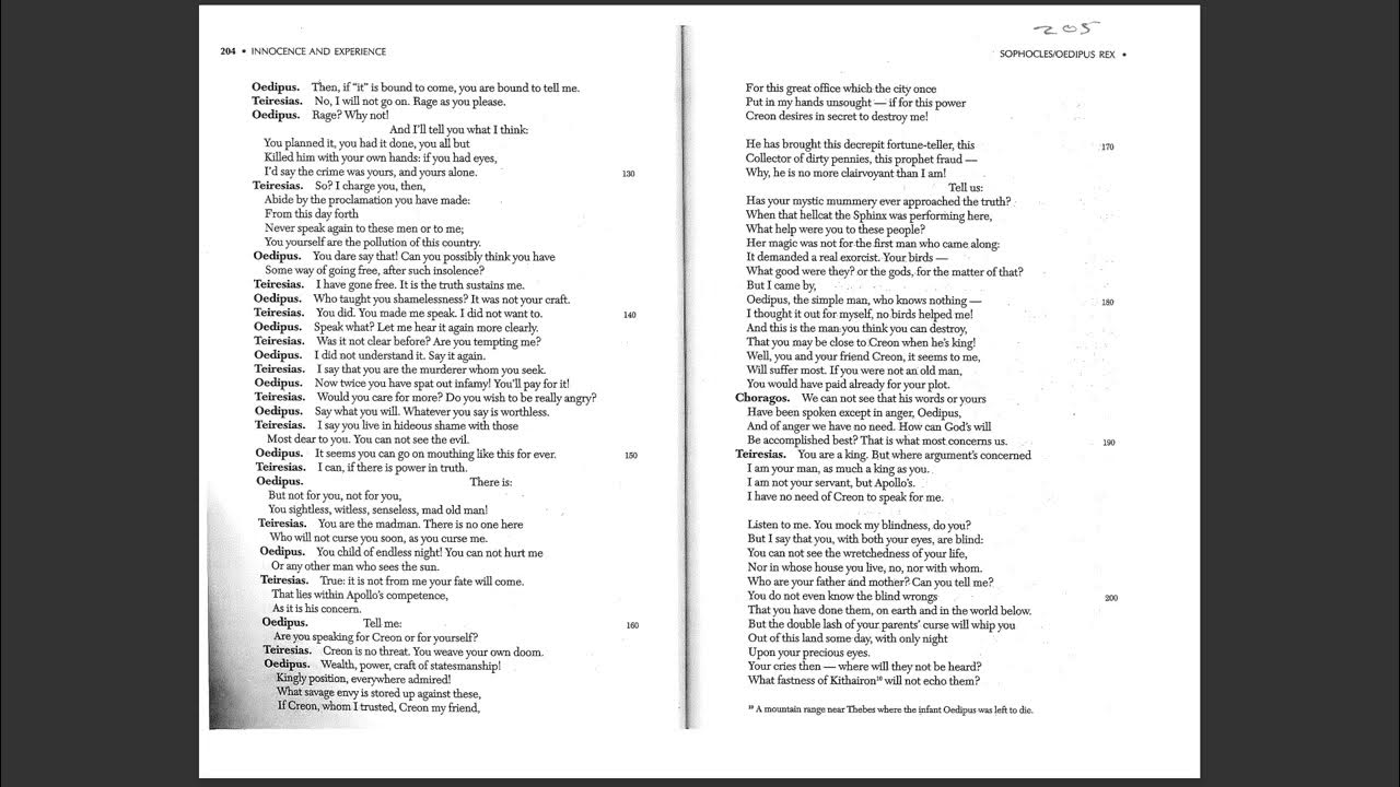 Lecture #5 Oedipus Rex - YouTube