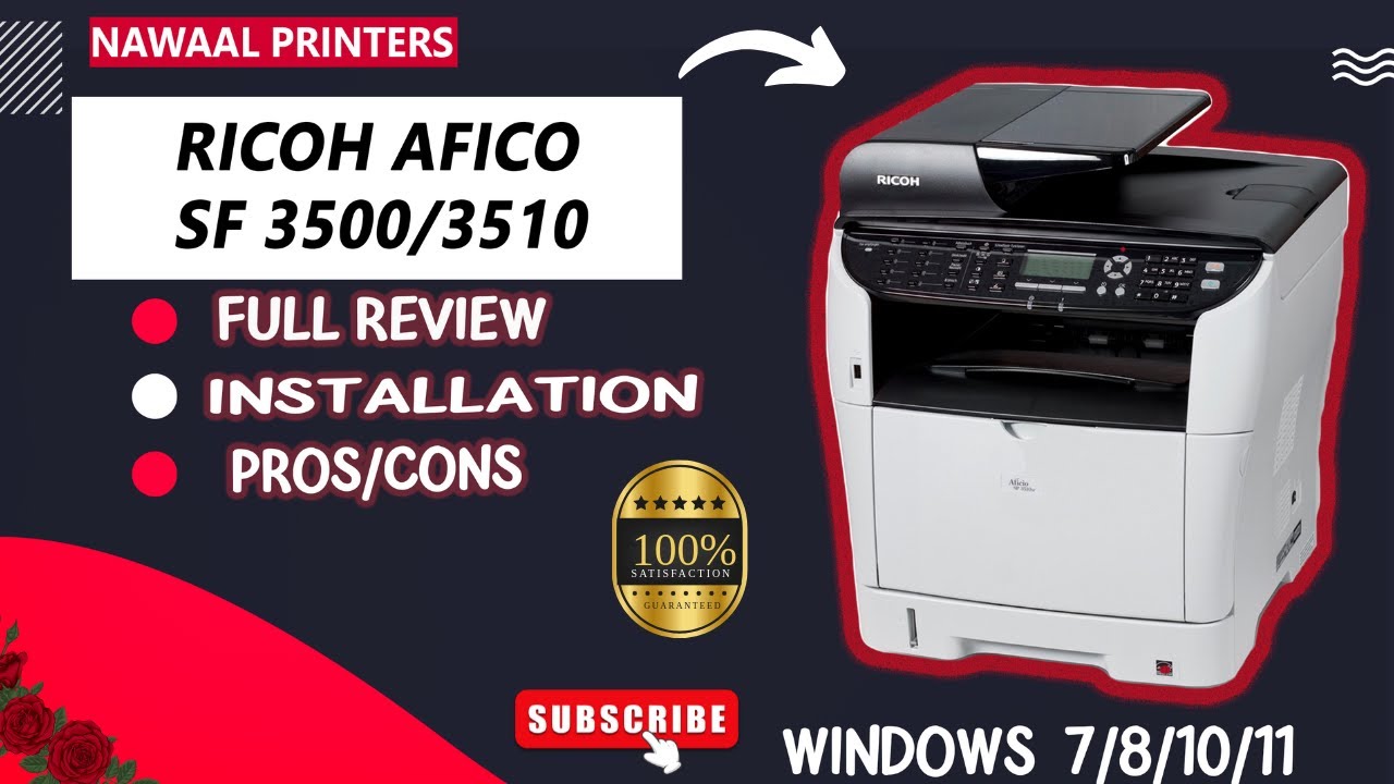 How to install Ricoh Afico SP 3500/3510 Driver installation 2024 ...