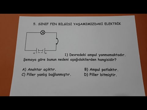 5.sınıf fen yaşamımızdaki elektrik, elektrik devreleri soru çözümleri @Bulbulogretmen  #fen