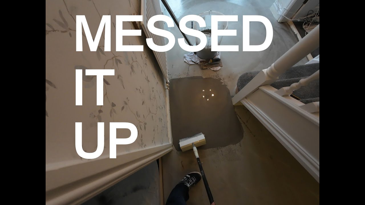 Self Levelling Compound Floor Messed Up - Can it be saved? - YouTube