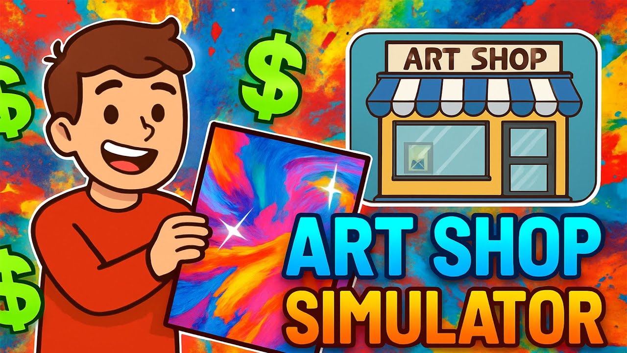 🎨 Selling My First Paintings! 🤑 | Art Shop Simulator Ep. 1 - YouTube
