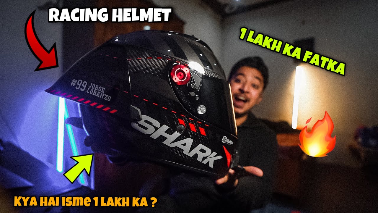 MOTO GP helmet 1 lakh rupee in India Shark Race R pro gp Review - YouTube