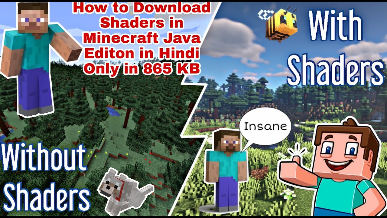 How to install Bsl shaders in Minecraft Java 16.5 || 4gb ram 865 KB ...