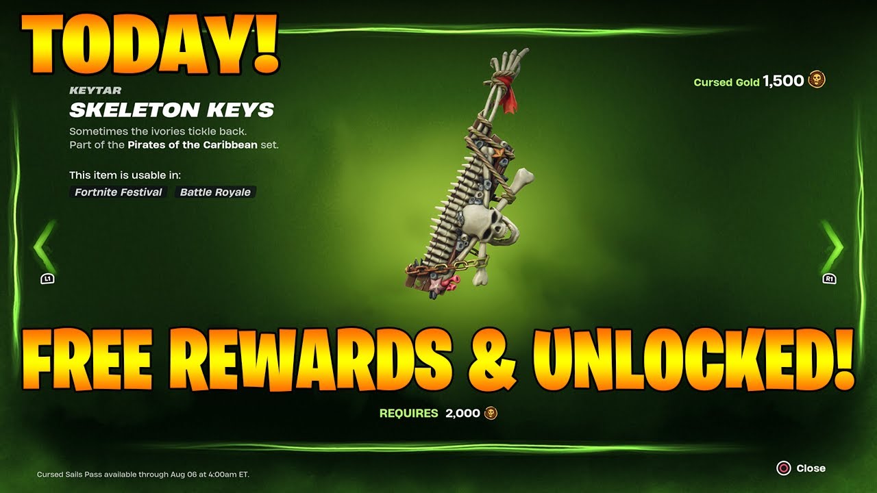How To Get Skeleton Keys Keytar NOW FREE In Fortnite (Unlocked Skeleton ...