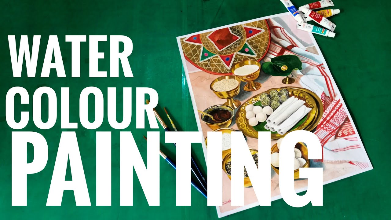Happy Magh Bihu // water colour Painting 👨‍🎨 - YouTube
