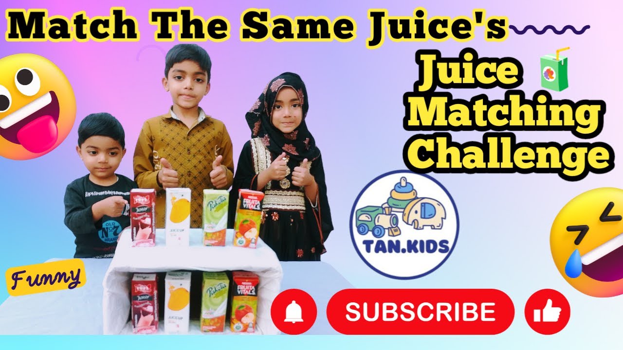 Match The Same Juice's | Juice Matching Challenge@tankids - YouTube