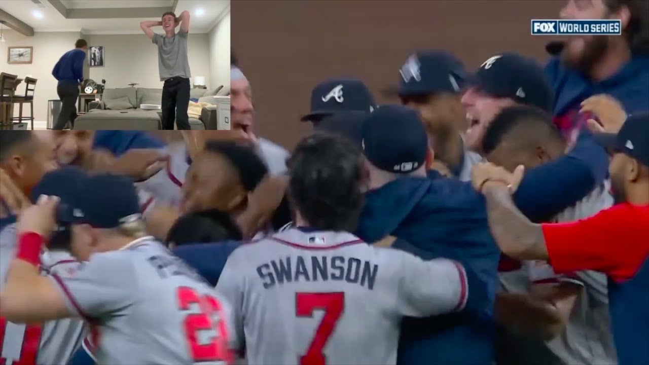 Braves Fans React to Final Out of the World Series 2021 - YouTube