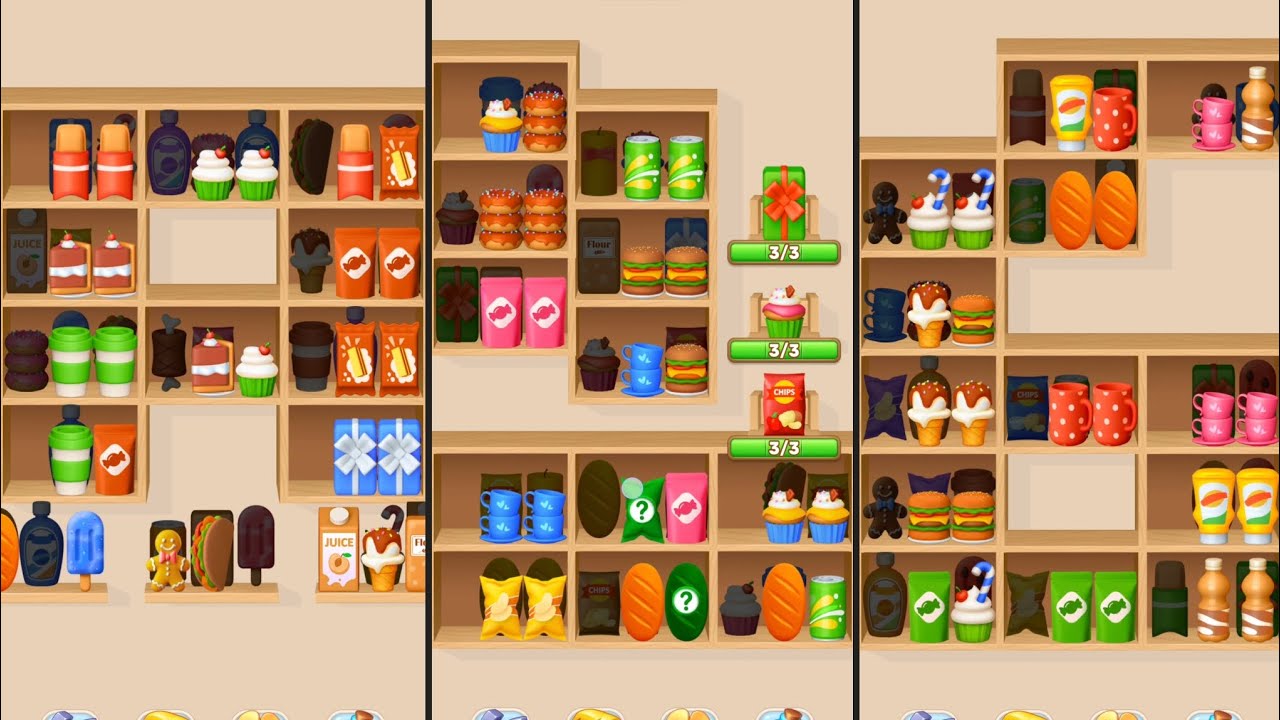 Goods Sorting Game Levels 66 67 68 69 70 Walkthrough - YouTube