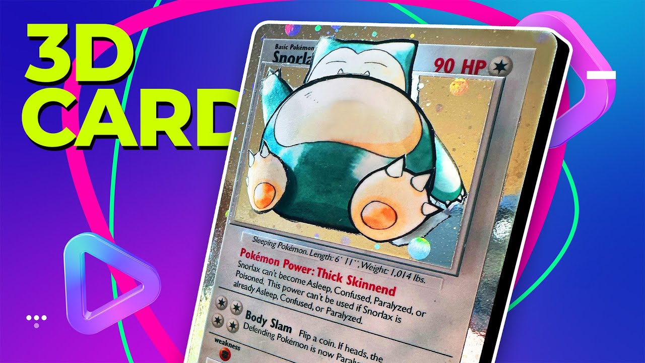 I made a 3D Pokemon card | Timelapes - YouTube
