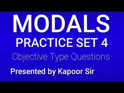 Modals--Practice Set 4 for Competitive Exams - YouTube