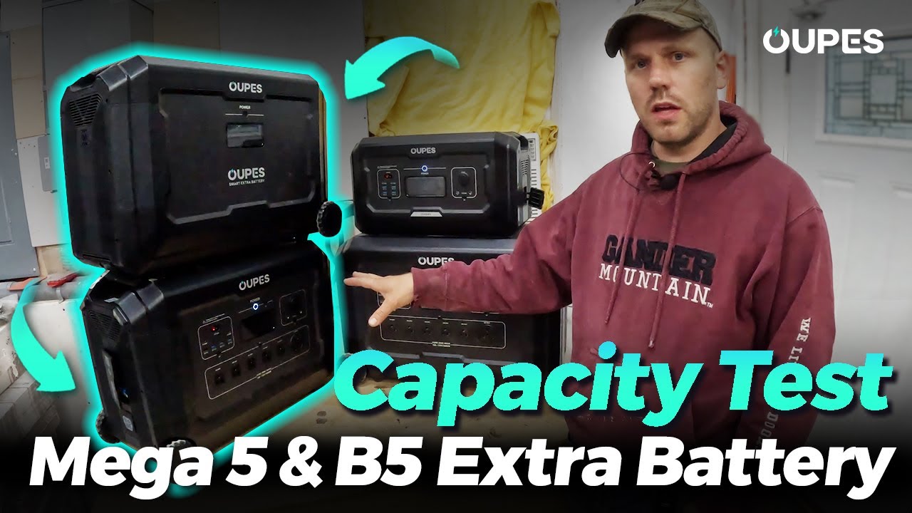 Capacity Test of OUPES Mega 5 & B5 Extra Battery (Solar Panel Choice ...