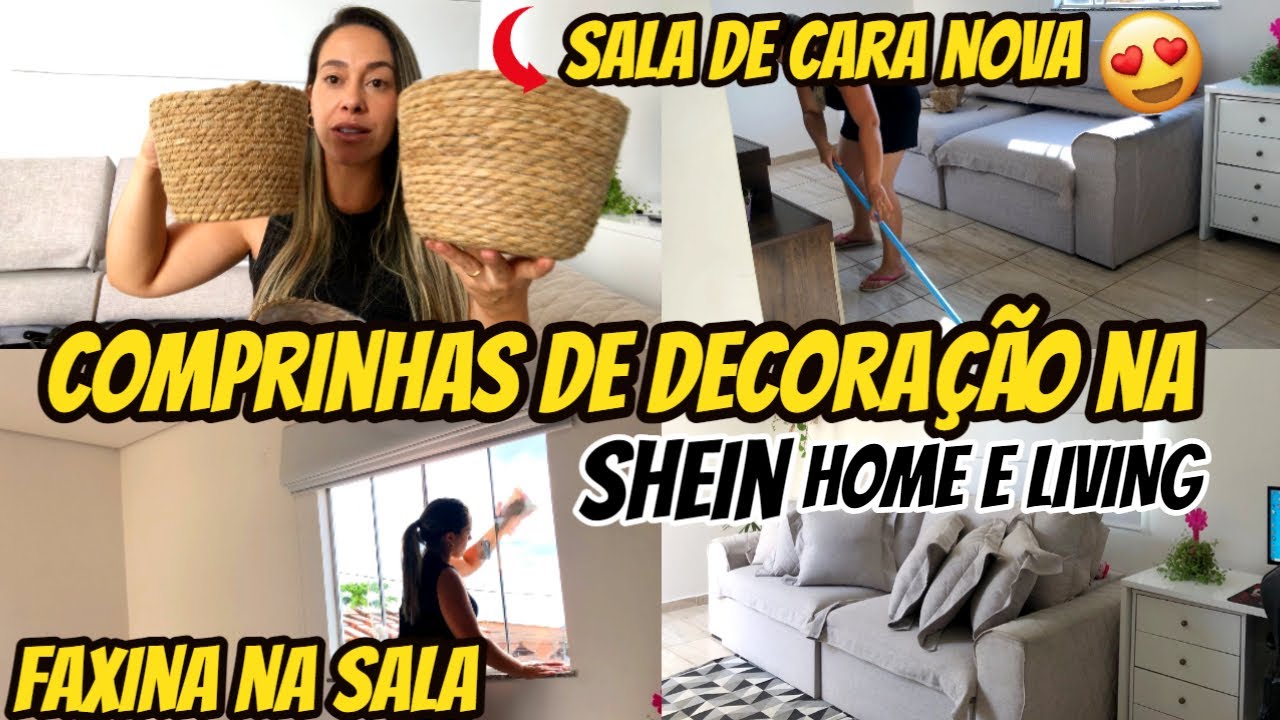 🔴COMPRINHAS NA SHEIN DE DECORAÇÃO PARA SALA - FAXINEI TUDO/ SALA DE ...