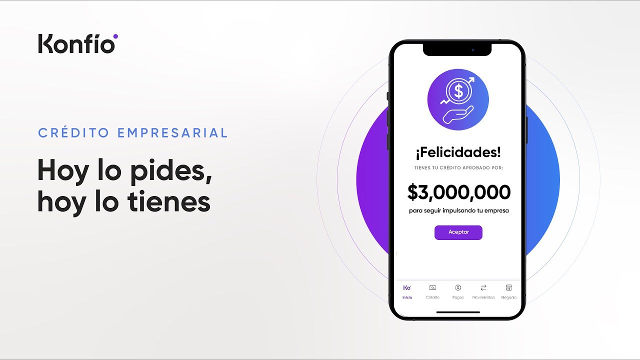 Crédito empresarial Konfío - Hoy lo pides, hoy lo tienes - YouTube