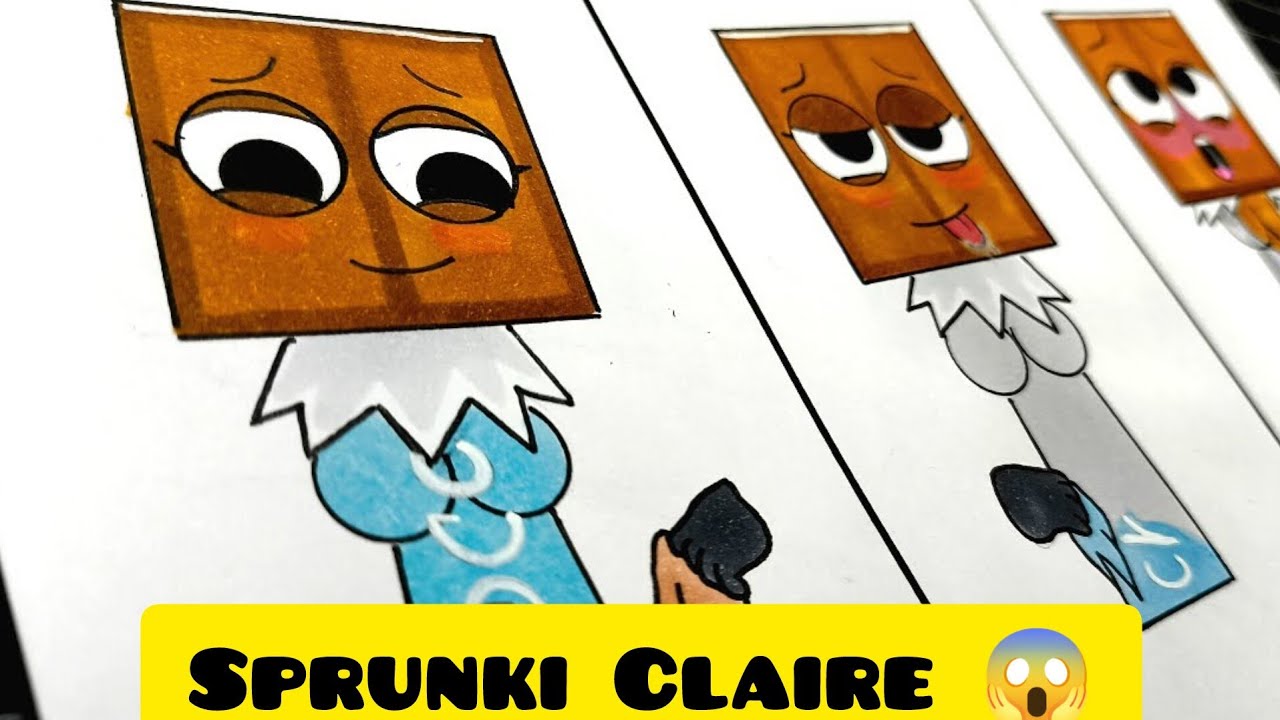 Drawing incredibox Sprunki OC ALL Phases ( CLAIRE ) V2 Phase 1 VS Phase ...