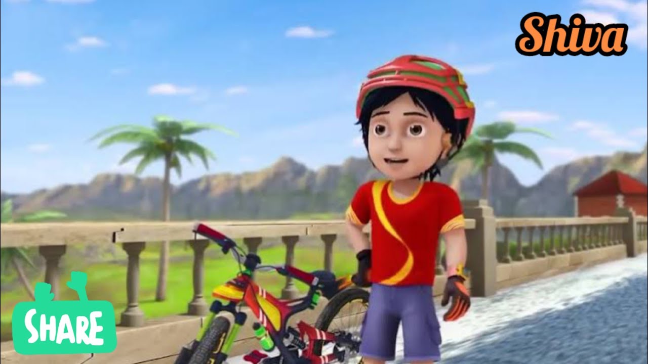Shiva | शिवा | Shiva Cycle Stunt Game Video | Shiva cartoon new episode ...