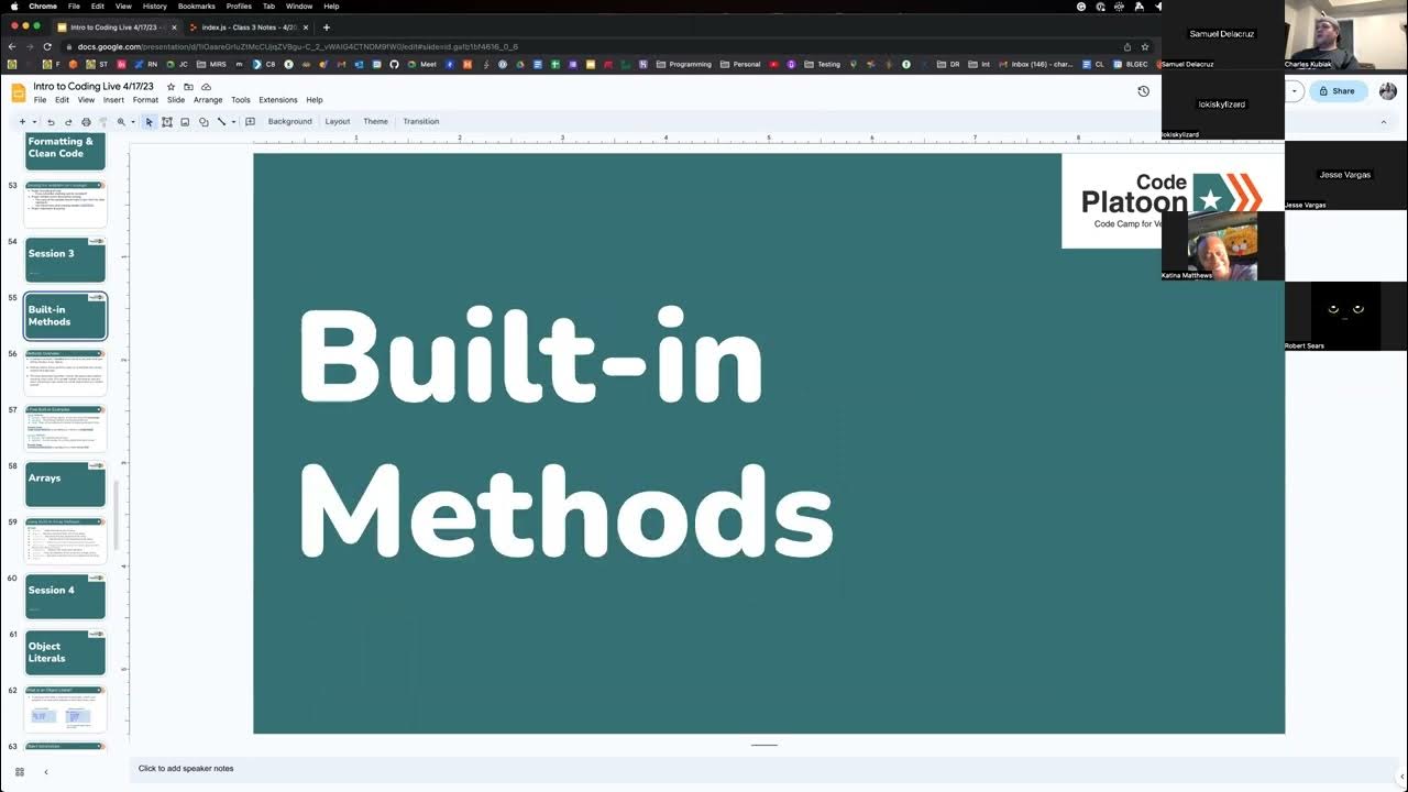 Intro to Coding - JavaScript - Session 3 - YouTube