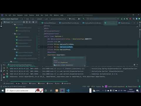 02. Spring Boot Angular Gestion des employées et Departemnt - Yeminicoder - YouTube