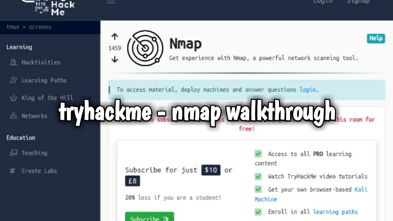 tryhackme || Nmap Walkthrough - YouTube