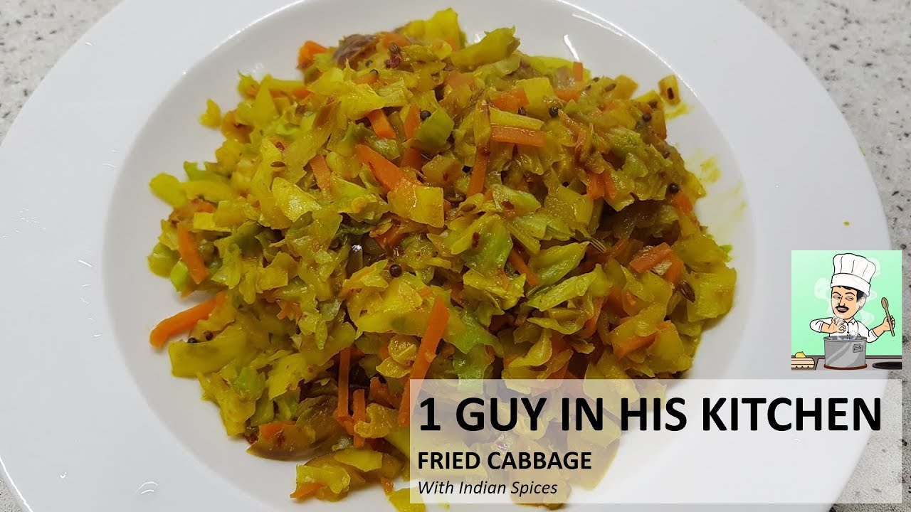 Fried Cabbage with Indian Spices - YouTube