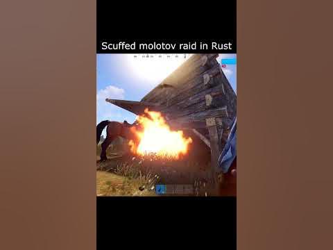 Scuffed molotov raid in Rust #rustraid #rustpvp #rustshorts - YouTube