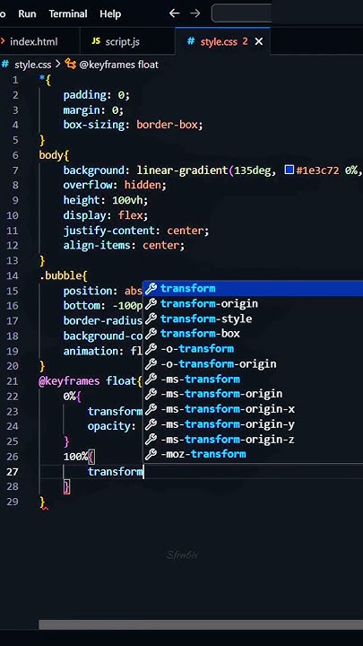 Floating bubbles create in [ HTML, CSS & JS ] programming | ASMR program | No Talking - YouTube
