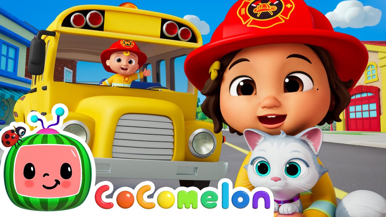 Wheels on the Rescue Bus! 🚌🎵 | Nina's Familia | CoComelon Nursery ...
