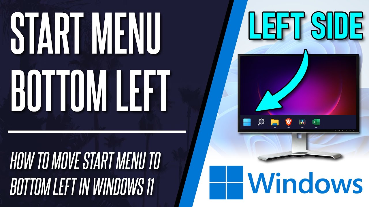 How to Move Start Menu & Taskbar to Bottom Left in Windows 11 - YouTube