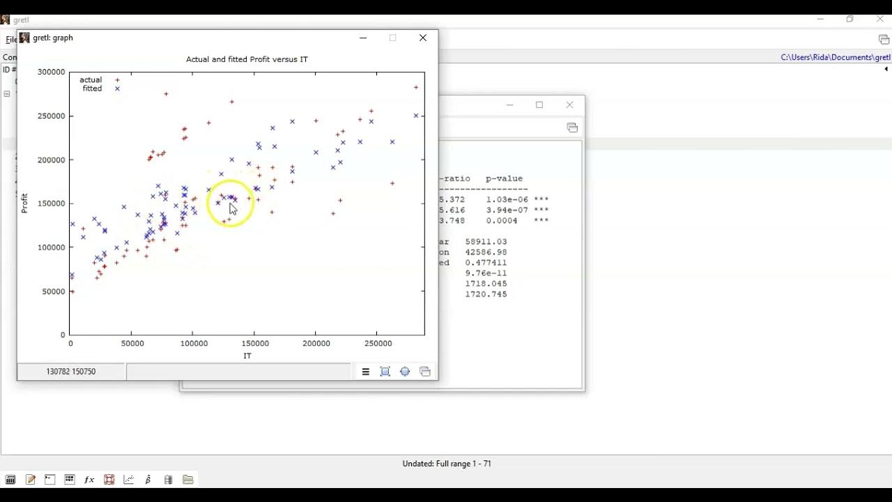 Visualize the Results from the Multiple Linear Regression in gretl - YouTube