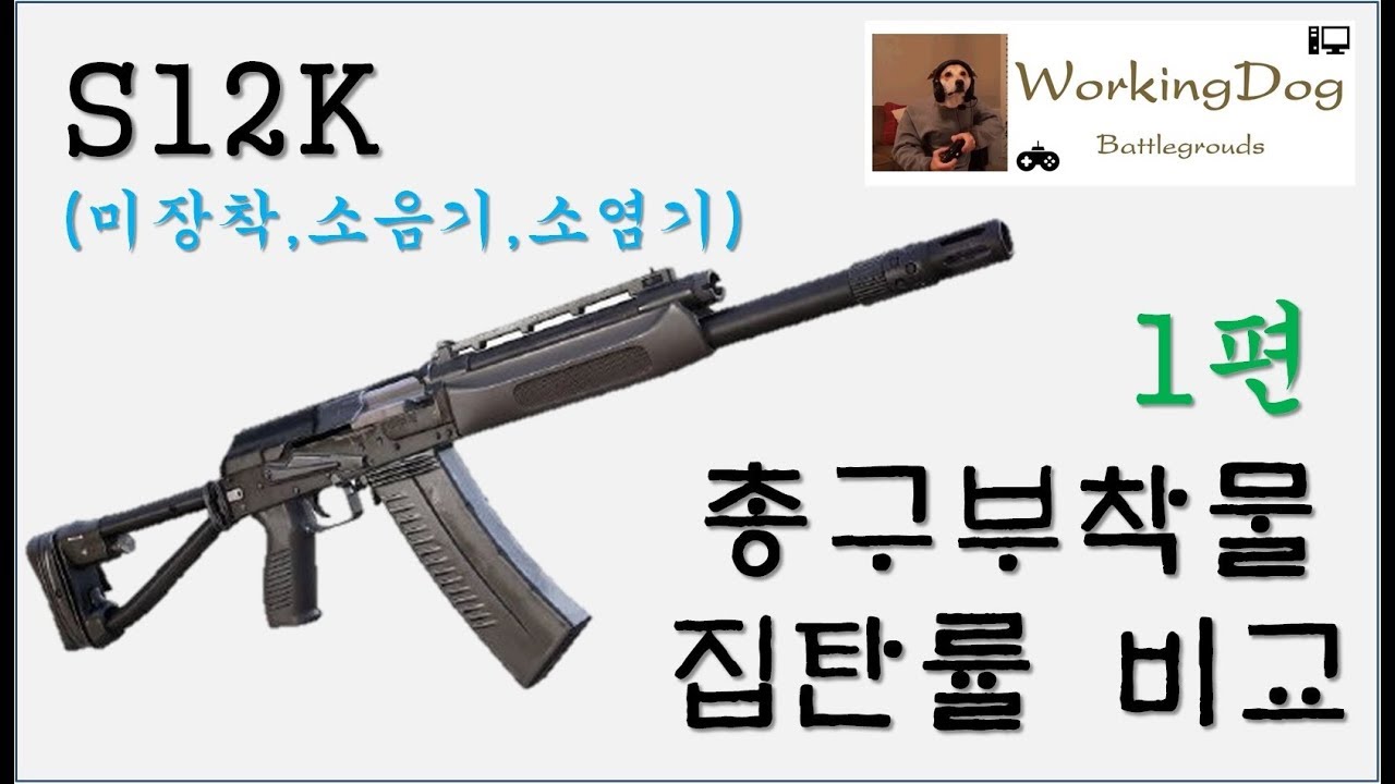 [배틀그라운드 실험실] S12K 총구 부착물에 따라 집탄률이 바뀔까?? [1편] // 워킹독 - YouTube