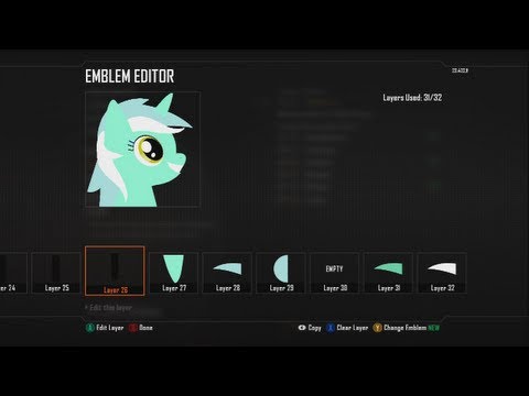 CoD: Black Ops 2 | LYRA CUSTOM EMBLEM (My Little Pony :3) - YouTube