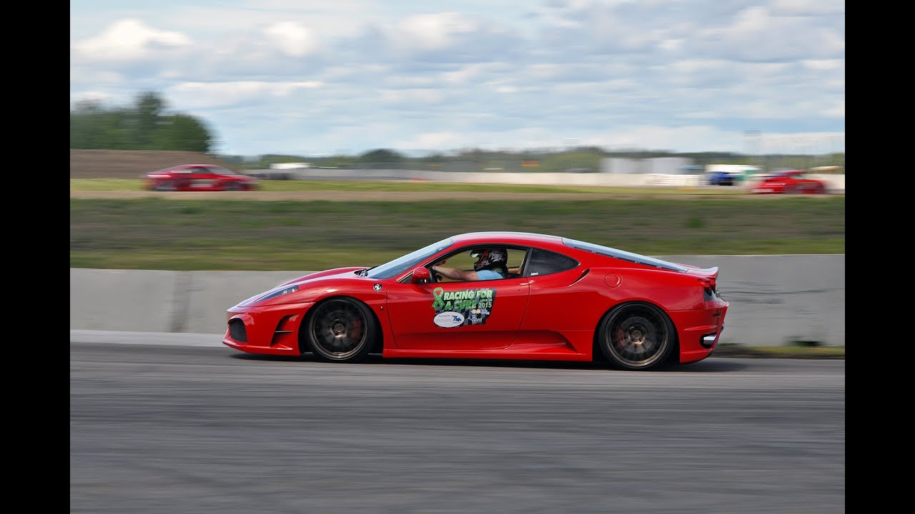 Veilside Ferrari F430 attacks Castrol Raceway - YouTube