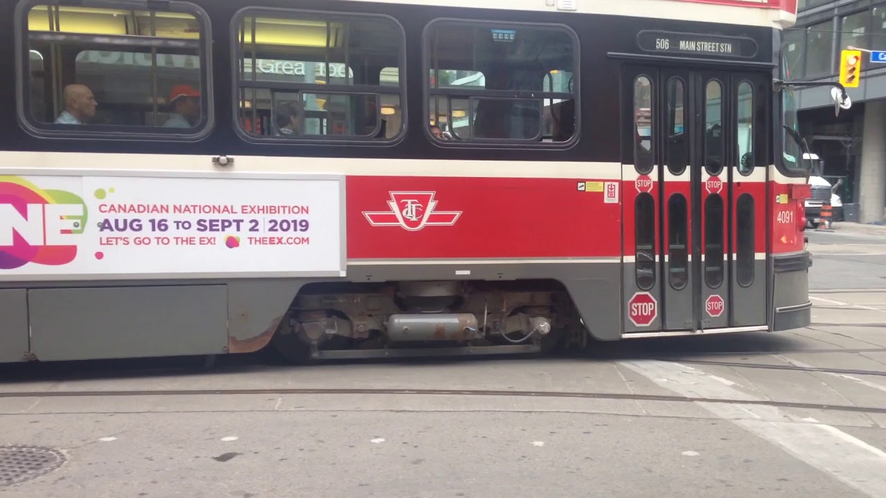 TTC UTDC CLRV #4091 on 506 Carlton at Carlton and Church Streets - YouTube