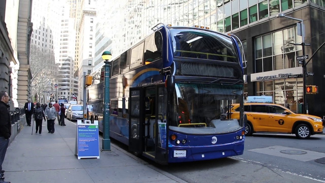 New MTA Bus Showcase on Whitehall St - April 23, 2018 - YouTube