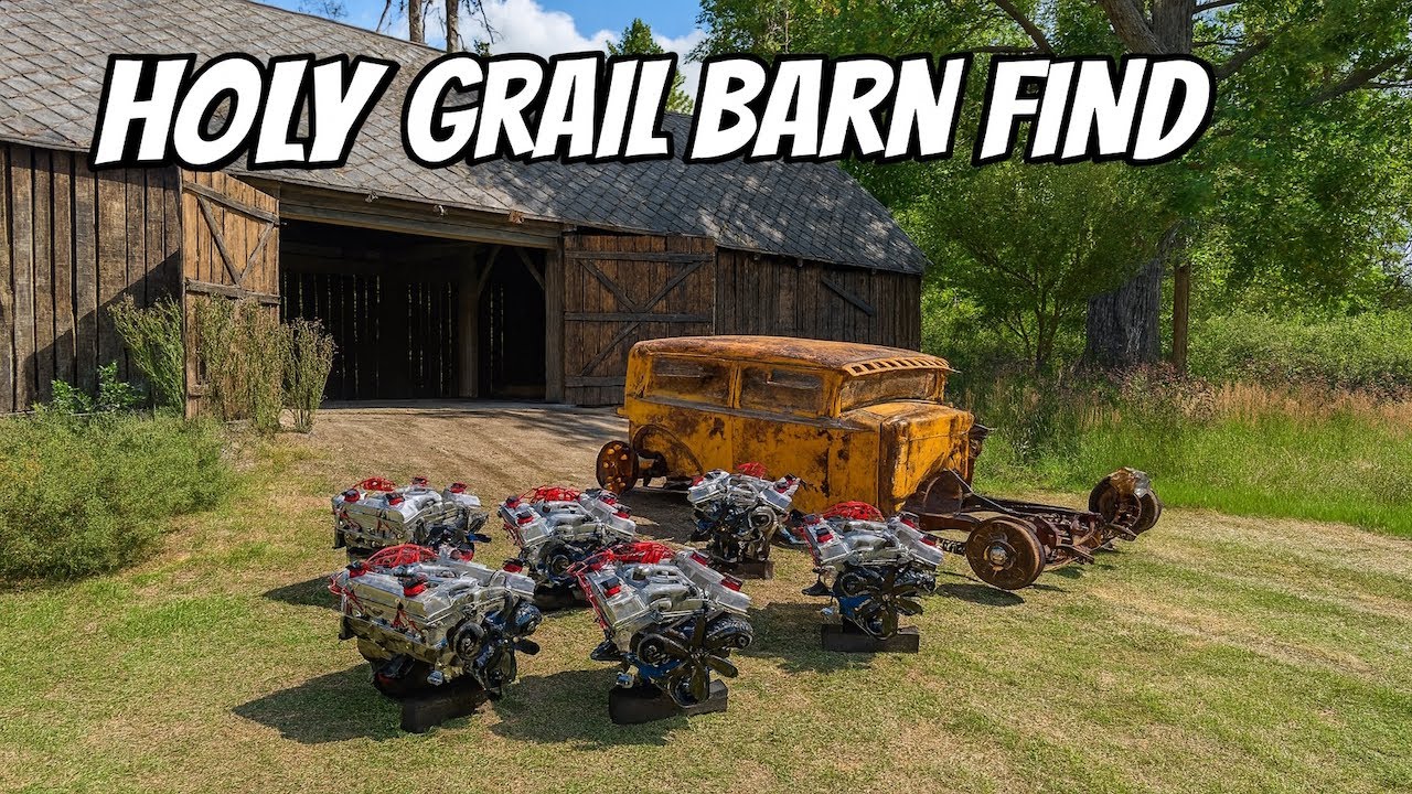 WE FOUND A BARN FULL OF ENGINES AND A HOT ROD! - FS25 - YouTube