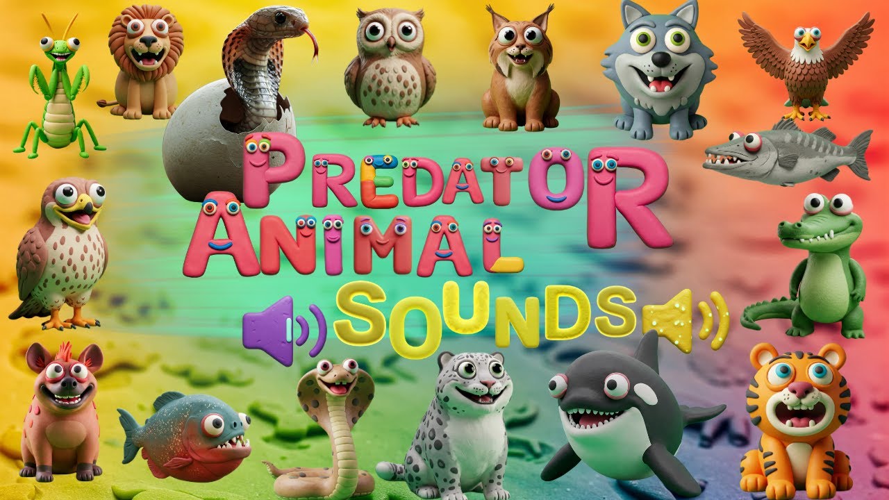 Freaky Predators! | 16 Wild Zoo Animal Sounds! 🐊🐅 | Grrr, Snap, Awooo ...