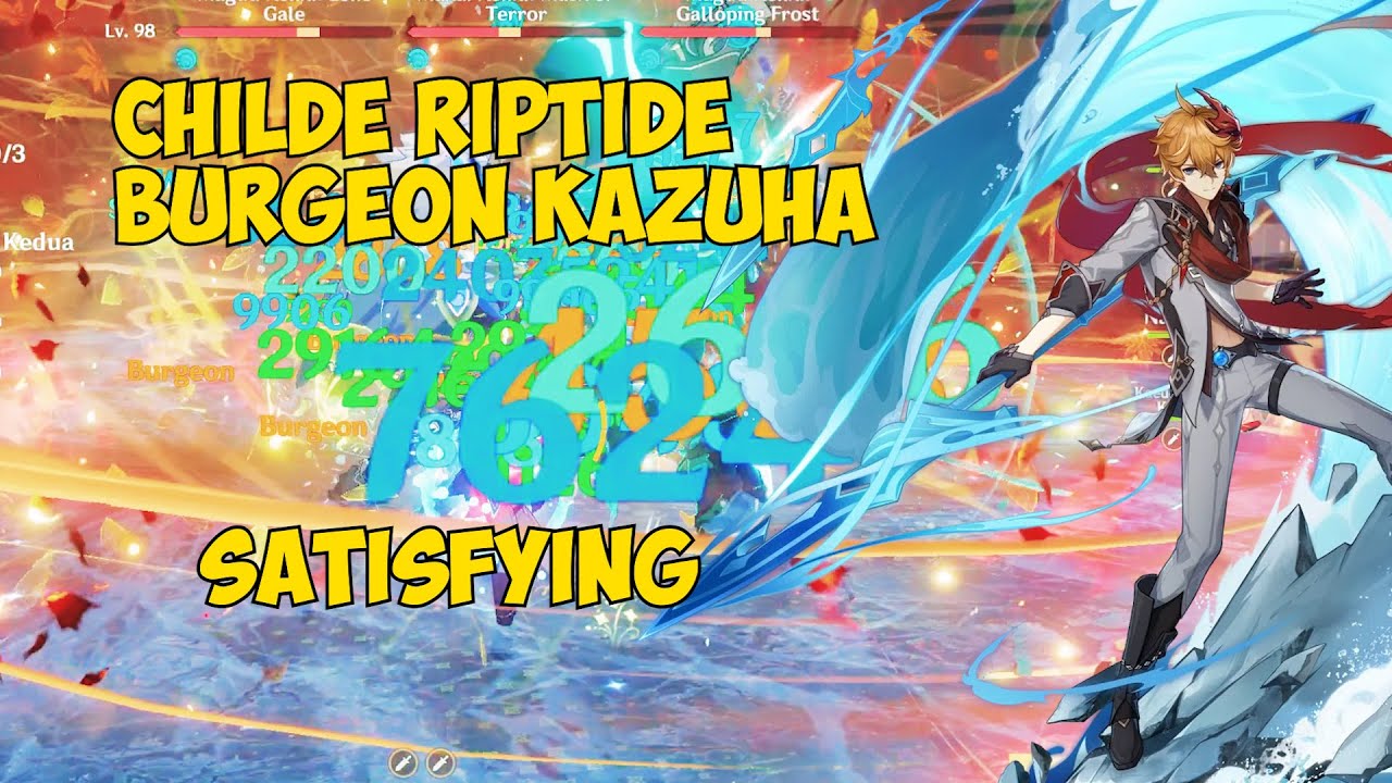 Childe Riptide & Burgeon Kazuha VS 3 Magu Kenki Genshin Impact Spiral ...
