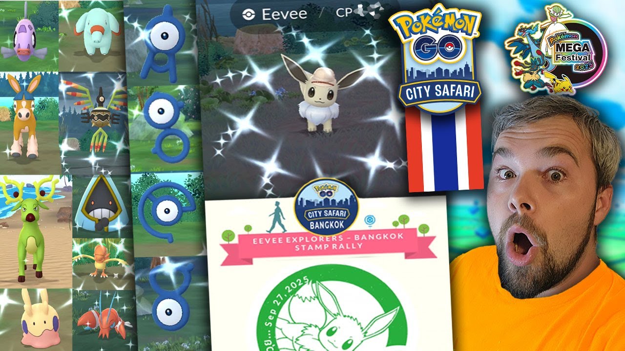 Bangkok City Safari! Rare Shinies Caught! Stamp Rally! & Mega Festival ...